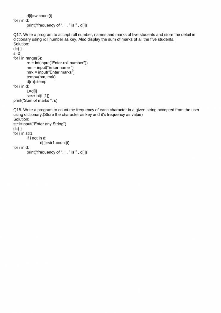Note On Dictionaries In Python - Notes - LearnPick India