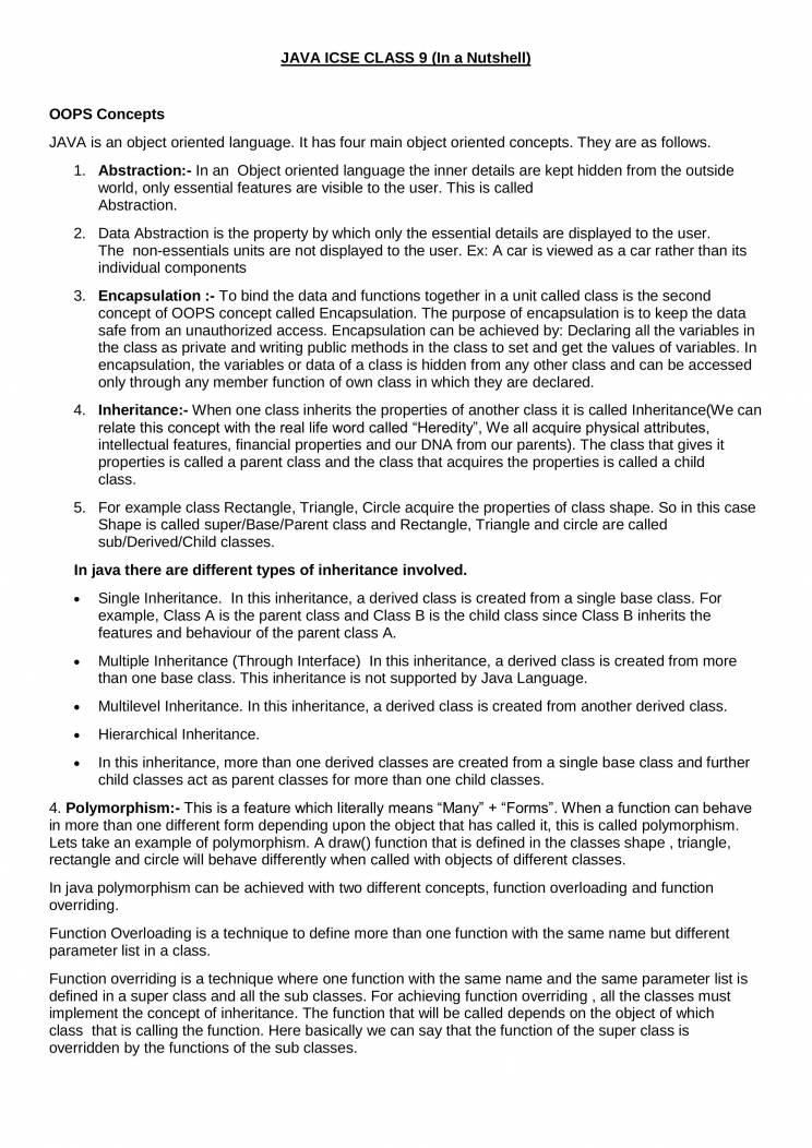 Basics Of Java Fundamentals In A Nutshell - Notes - LearnPick India