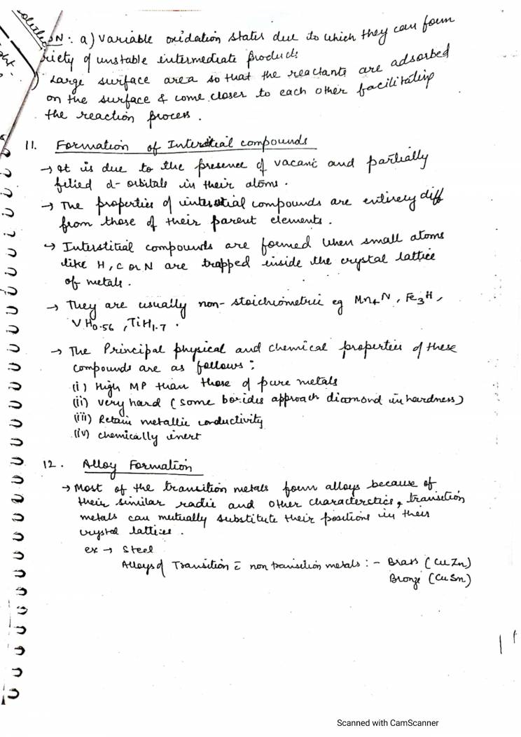 Note On D & F Block - Notes - LearnPick India