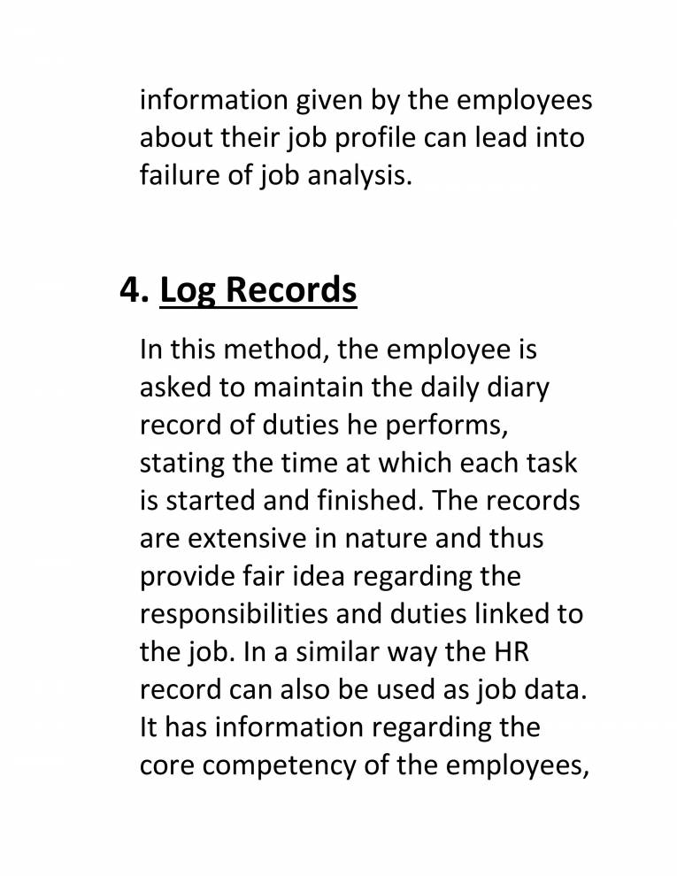 Note On Job Analysis - Notes - LearnPick India