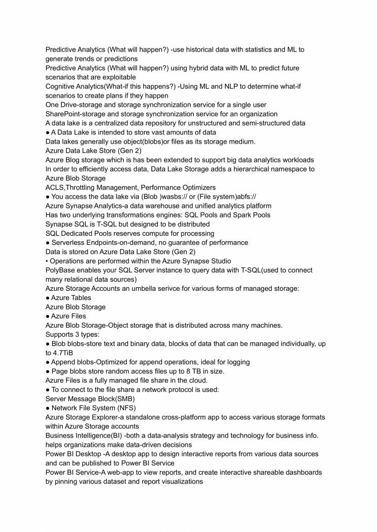 Microsoft Azure Data Fundamentals (DP-900) Notes - Notes - LearnPick India