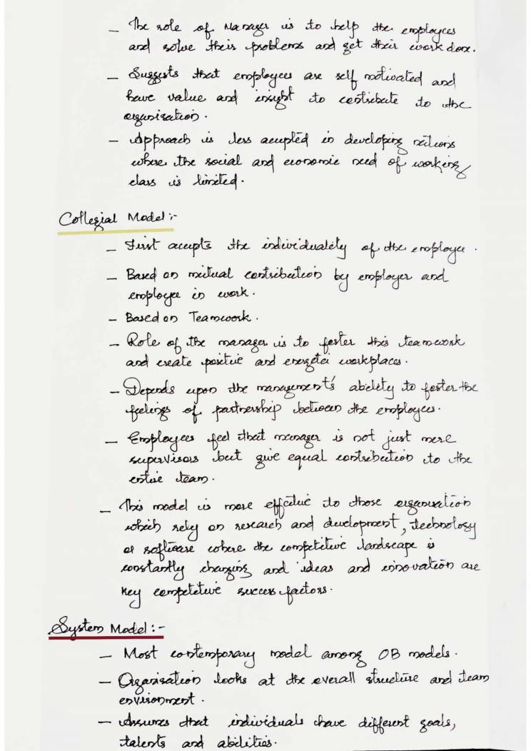 Note On Organizational Behaviour - Notes - LearnPick India