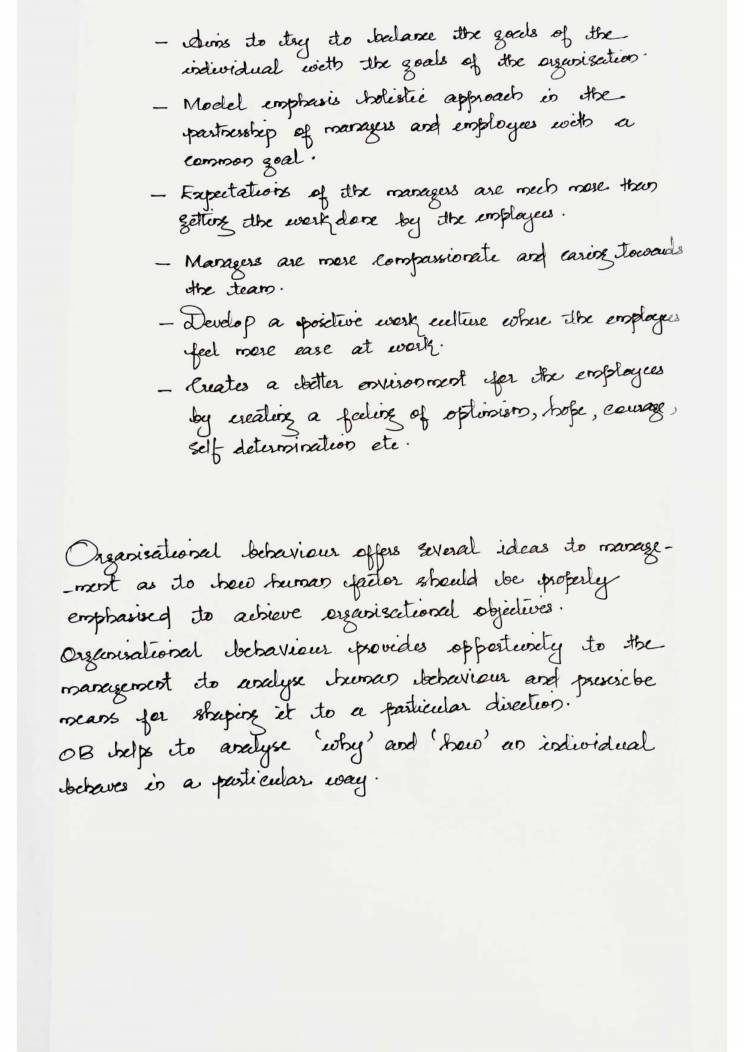 Note On Organizational Behaviour - Notes - LearnPick India