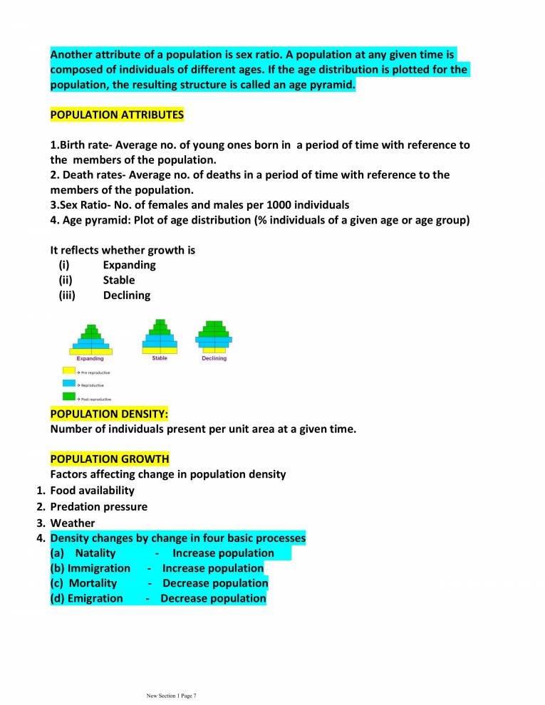Note On Organisms And Populations - Notes - LearnPick India