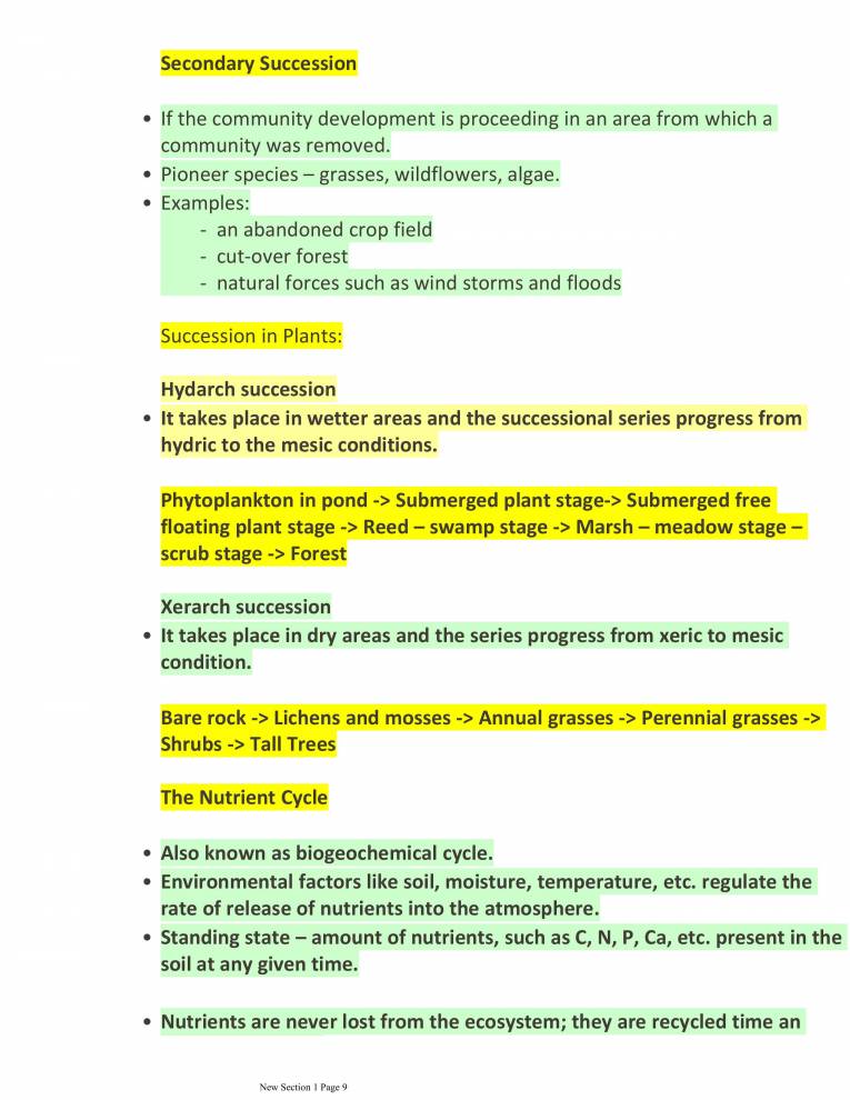 Note On Ecosystem - Notes - LearnPick India