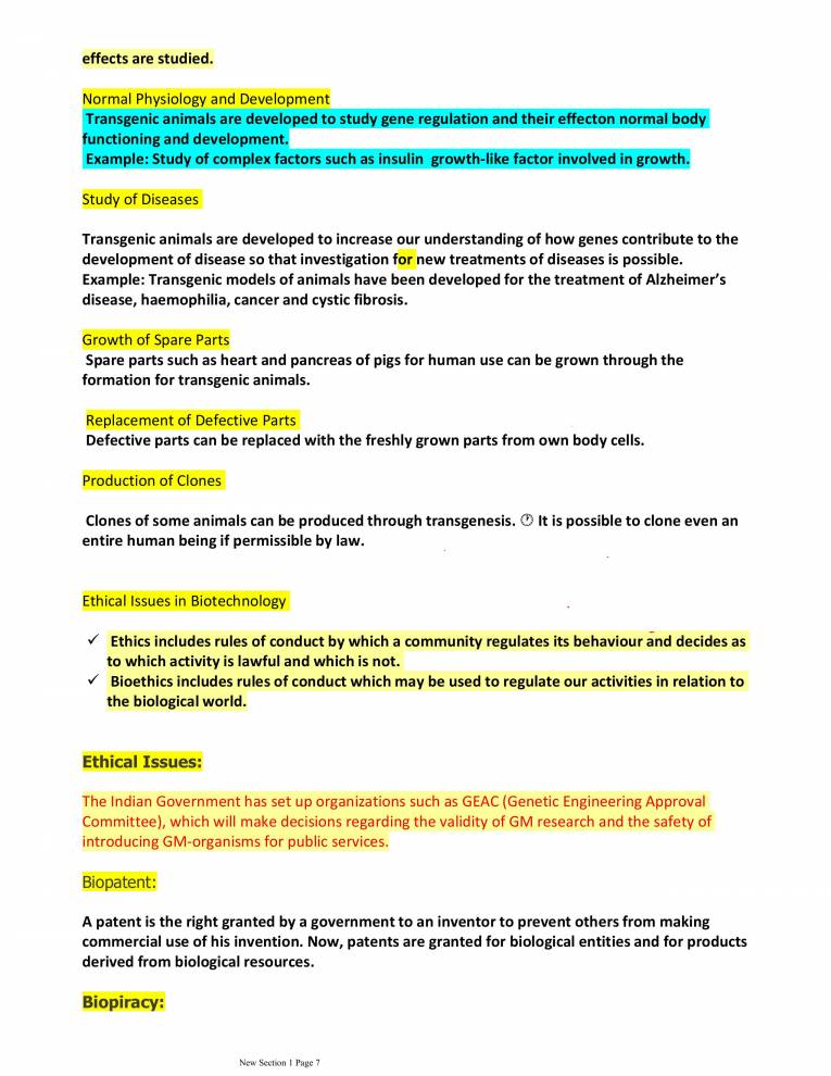 BIOTECHNOLOGY AND ITS APPLICATIONS - Notes - LearnPick India