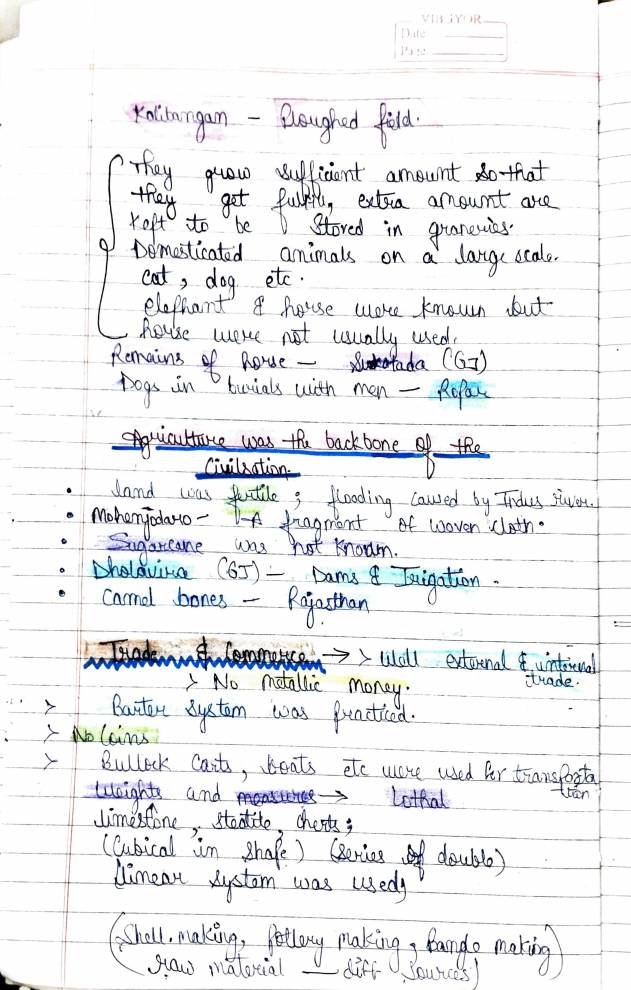 Notes On Indus Valley Civilisation - Notes - LearnPick India