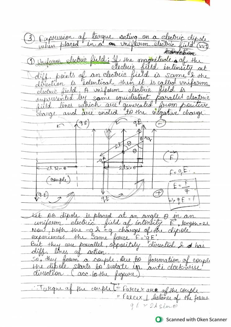 Physics Class 12 Chapter 1 - Notes - LearnPick India