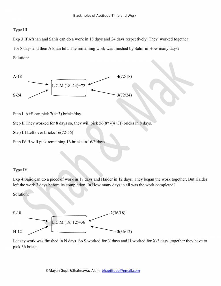 Time And Work - Notes - LearnPick India