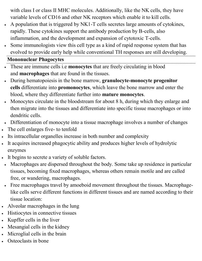 Notes On Cells Of Immune System - Notes - LearnPick India
