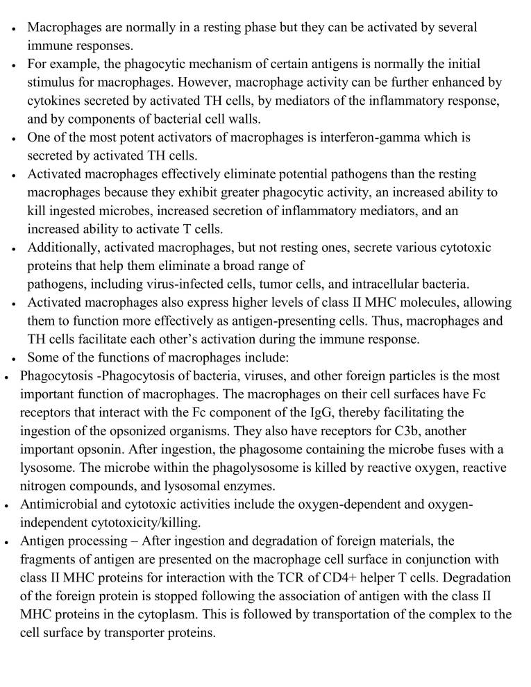 Notes On Cells Of Immune System - Notes - LearnPick India