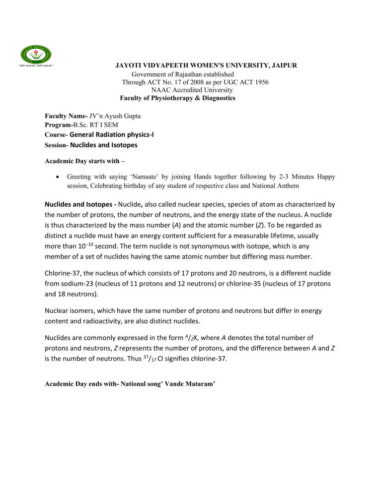 Radiation Physics - Notes - LearnPick India