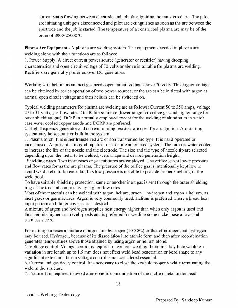 Welding Technology - Notes - LearnPick India