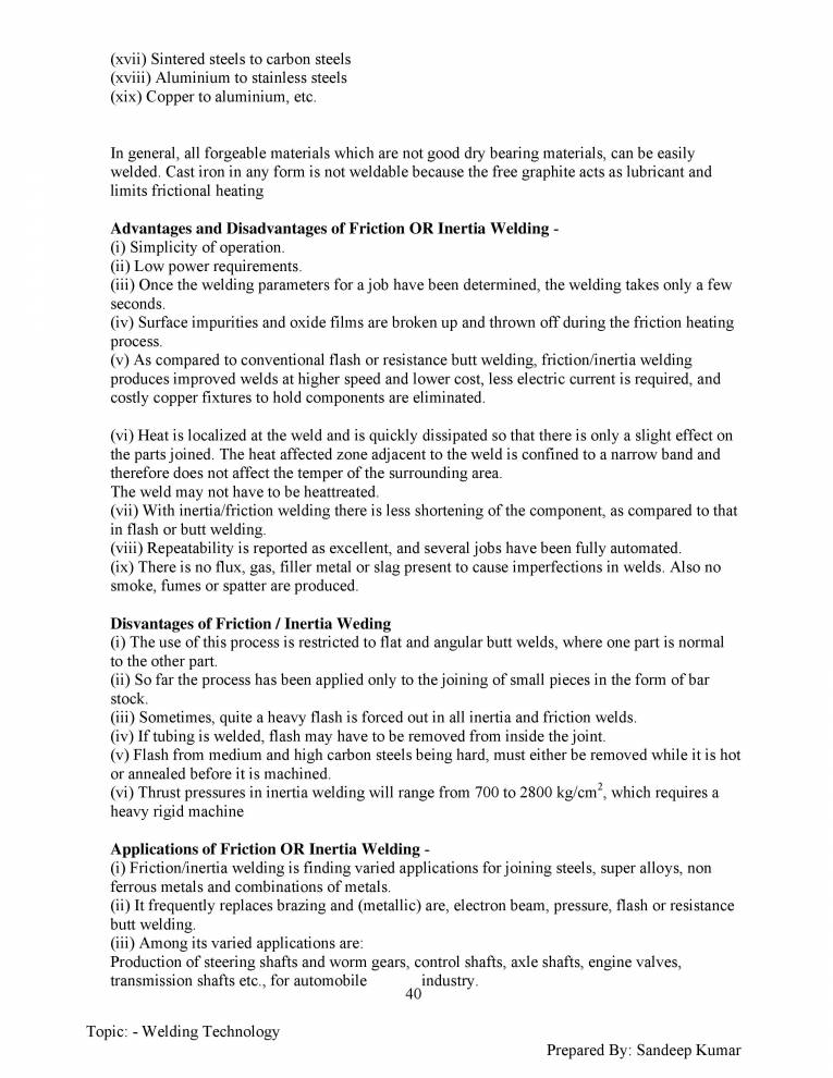 Welding Technology - Notes - LearnPick India
