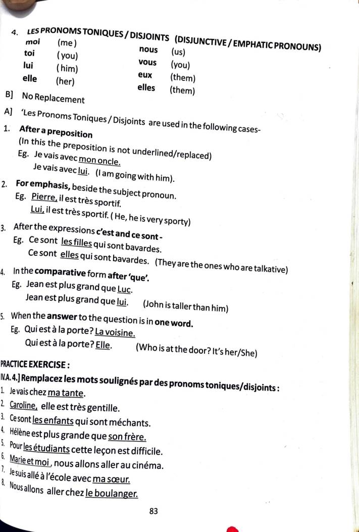 Notes On French Language - Notes - LearnPick India