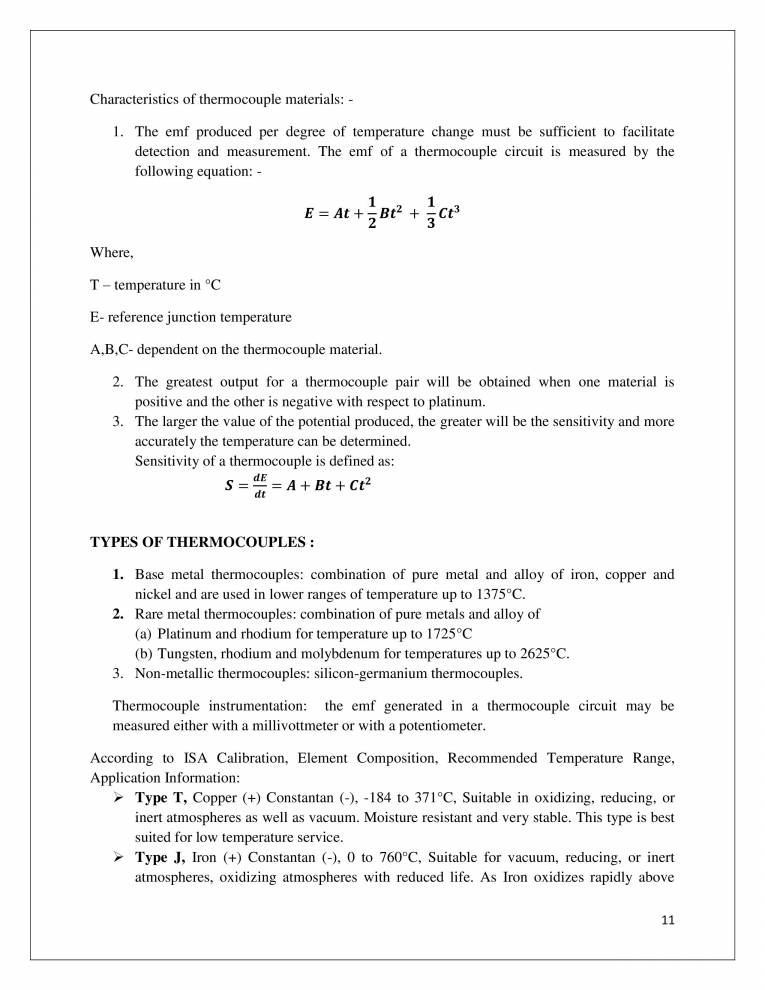 Measurement And Control - Notes - LearnPick India