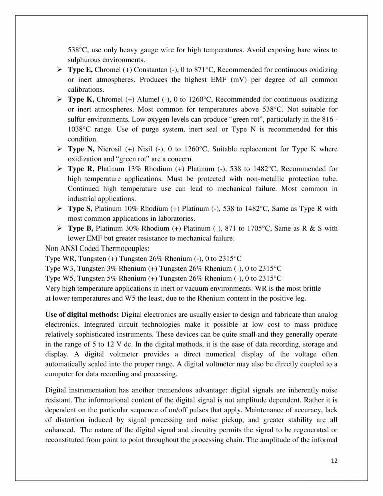 Measurement And Control - Notes - LearnPick India