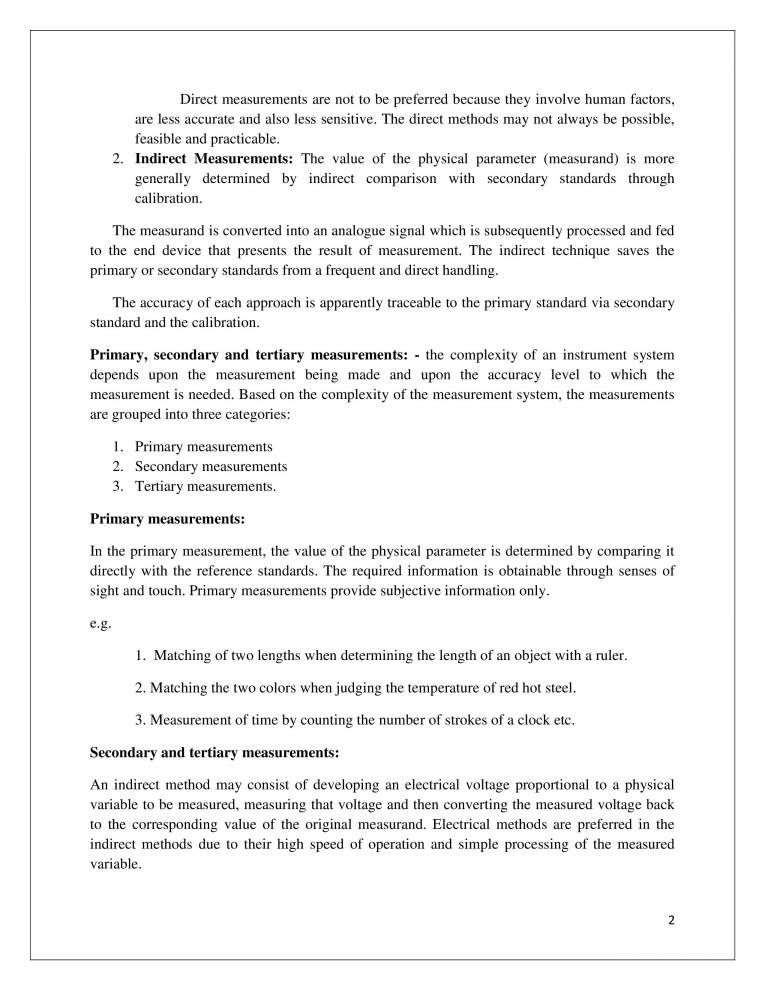 Measurement And Control - Notes - LearnPick India