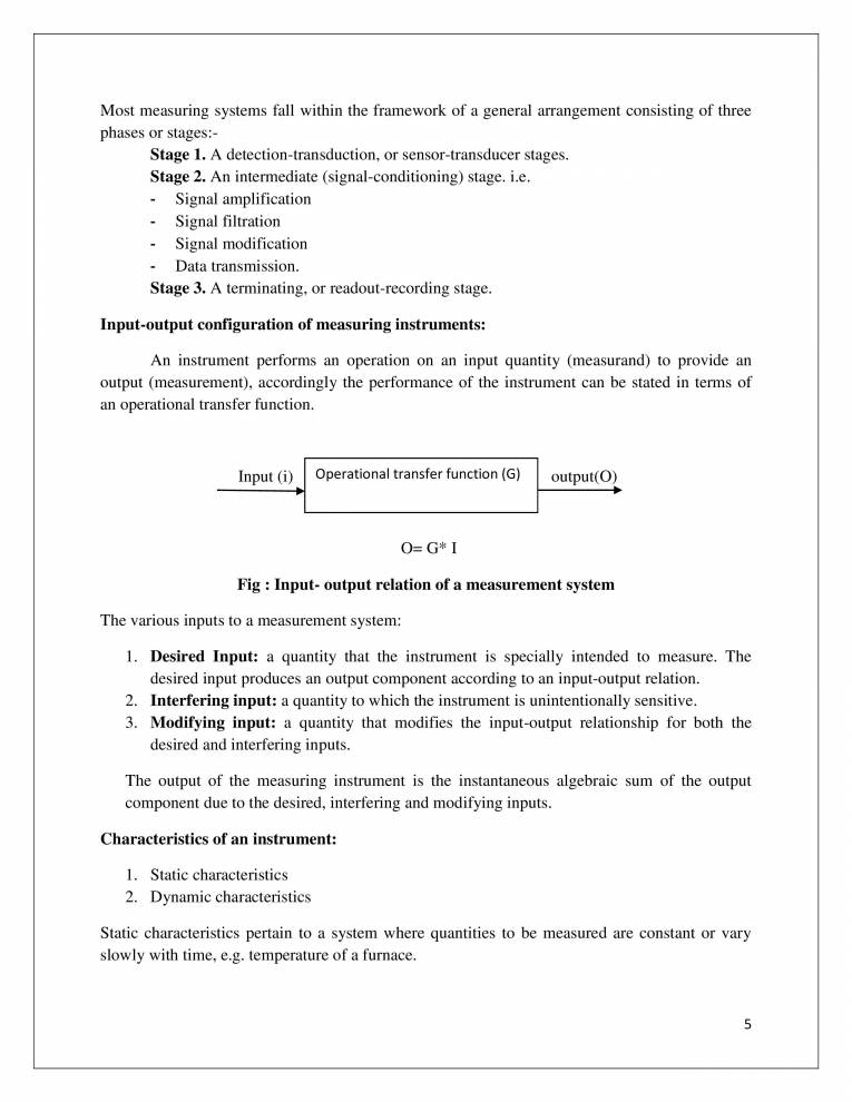 Measurement And Control - Notes - LearnPick India