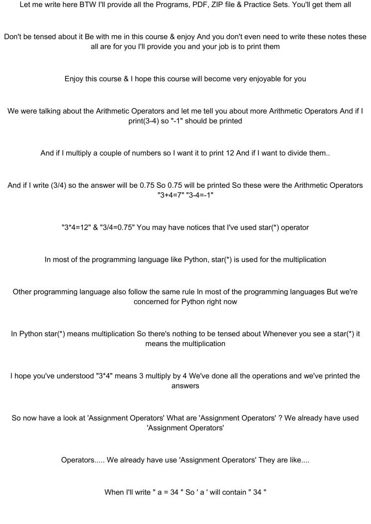 Complete Python Notes - Notes - LearnPick India