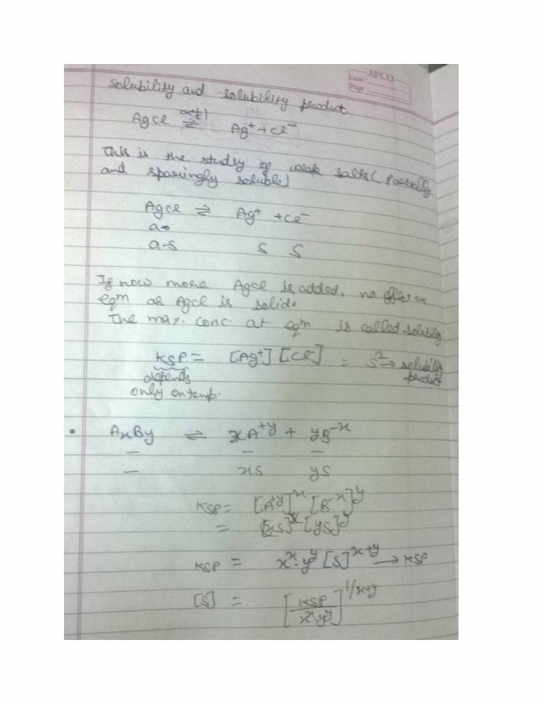 Common Ion Effect And Solubility Product - Notes - LearnPick India