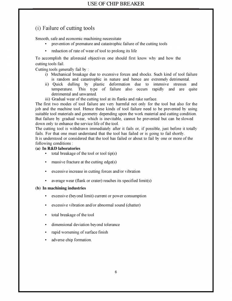 Chip Breaker - Notes - LearnPick India