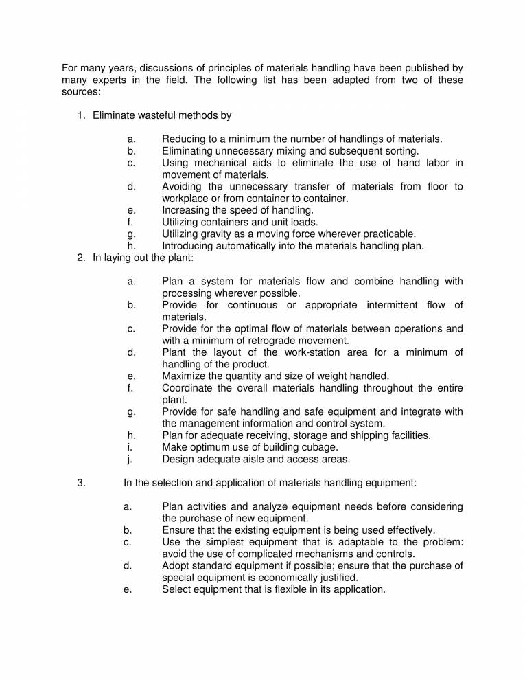 Material Handling System - Notes - LearnPick India