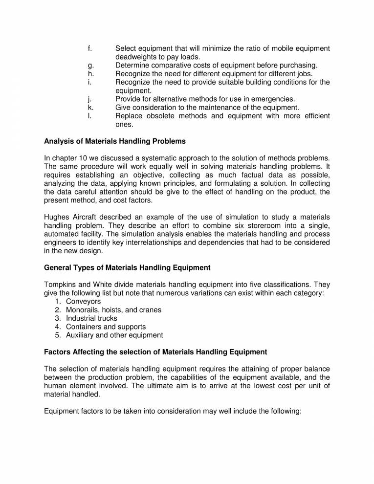 Material Handling System - Notes - LearnPick India