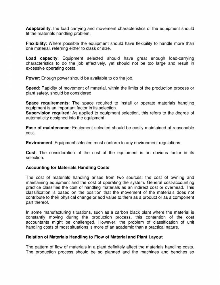Material Handling System - Notes - LearnPick India