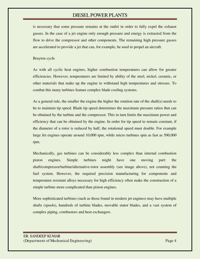 Diesel Power Plants - Notes - LearnPick India