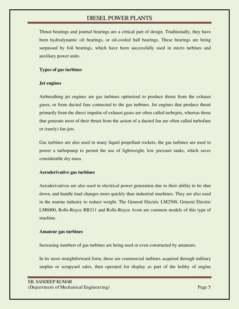 Diesel Power Plants - Notes - LearnPick India