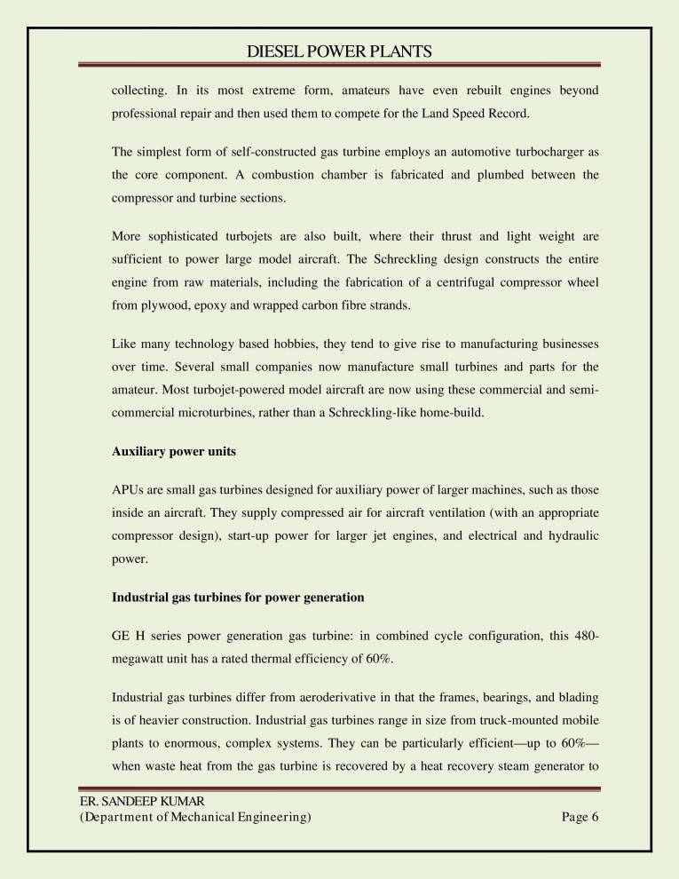 Diesel Power Plants - Notes - LearnPick India