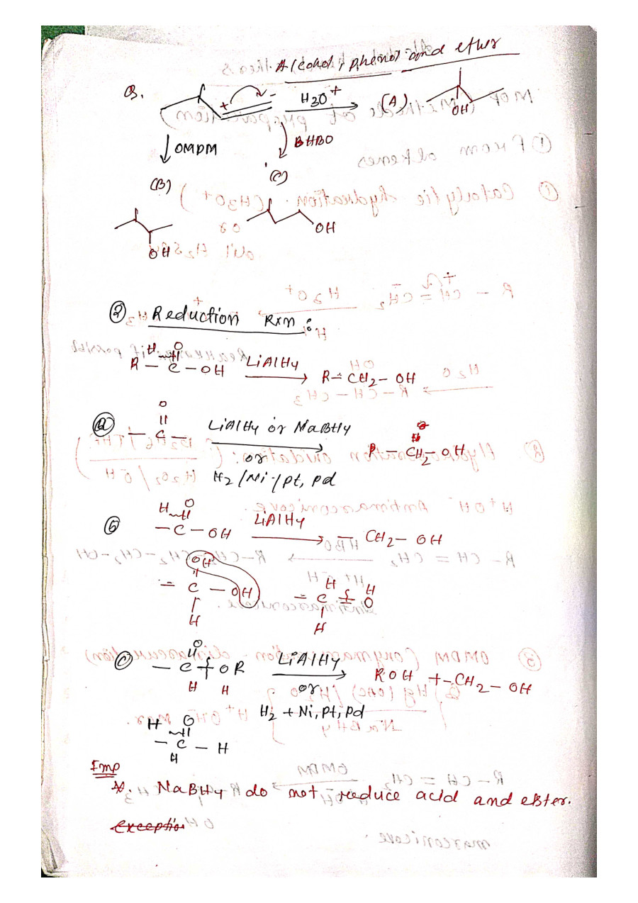 Notes on Alcohol Phenol and Ether Class 12 - Notes - LearnPick India