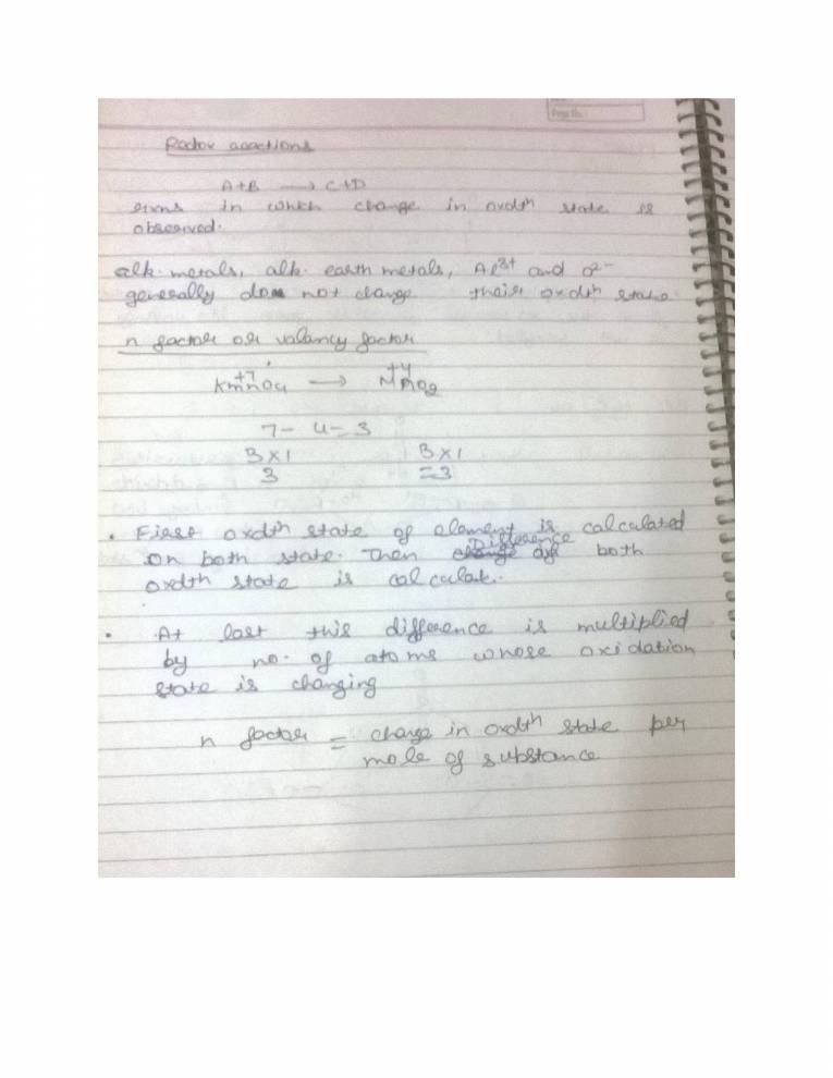 Redox Reaction - Notes - LearnPick India