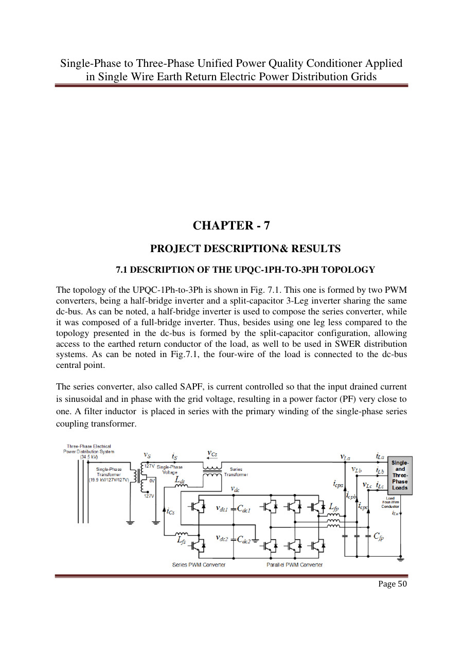 Signle phase to three phase unified power quality conditioner - Notes ...
