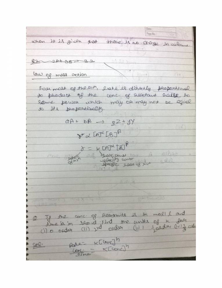 Chemical Kinetics - Notes - LearnPick India