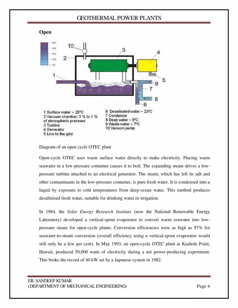 Geo Thermal Power Plants - Notes - LearnPick India