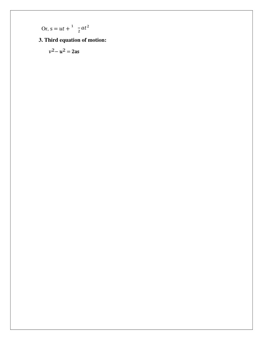 Chapter 2 - Motion in one dimention - Notes - LearnPick India