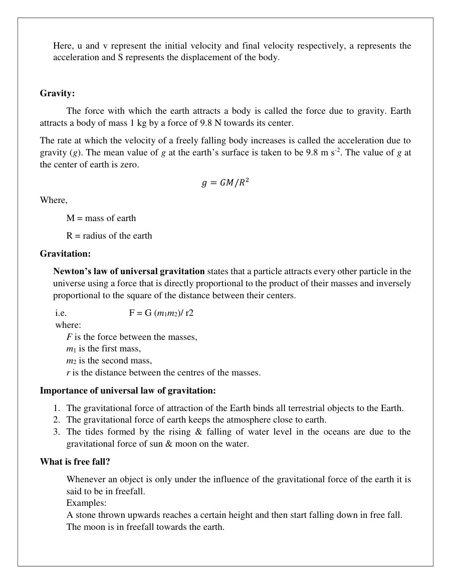 Chapter 3 - Laws of Motion - Notes - LearnPick India