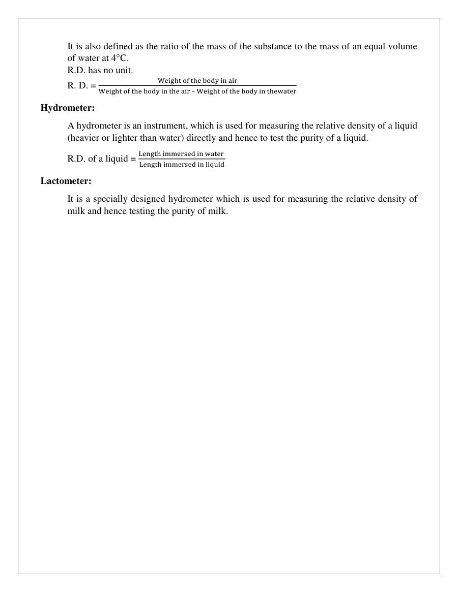Chapter 5 - Upthrust in fluids - Notes - LearnPick India