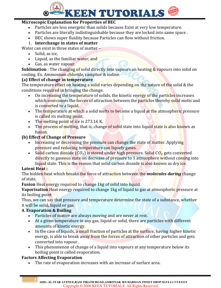 SCIENCE CLASS IX - Notes - LearnPick India