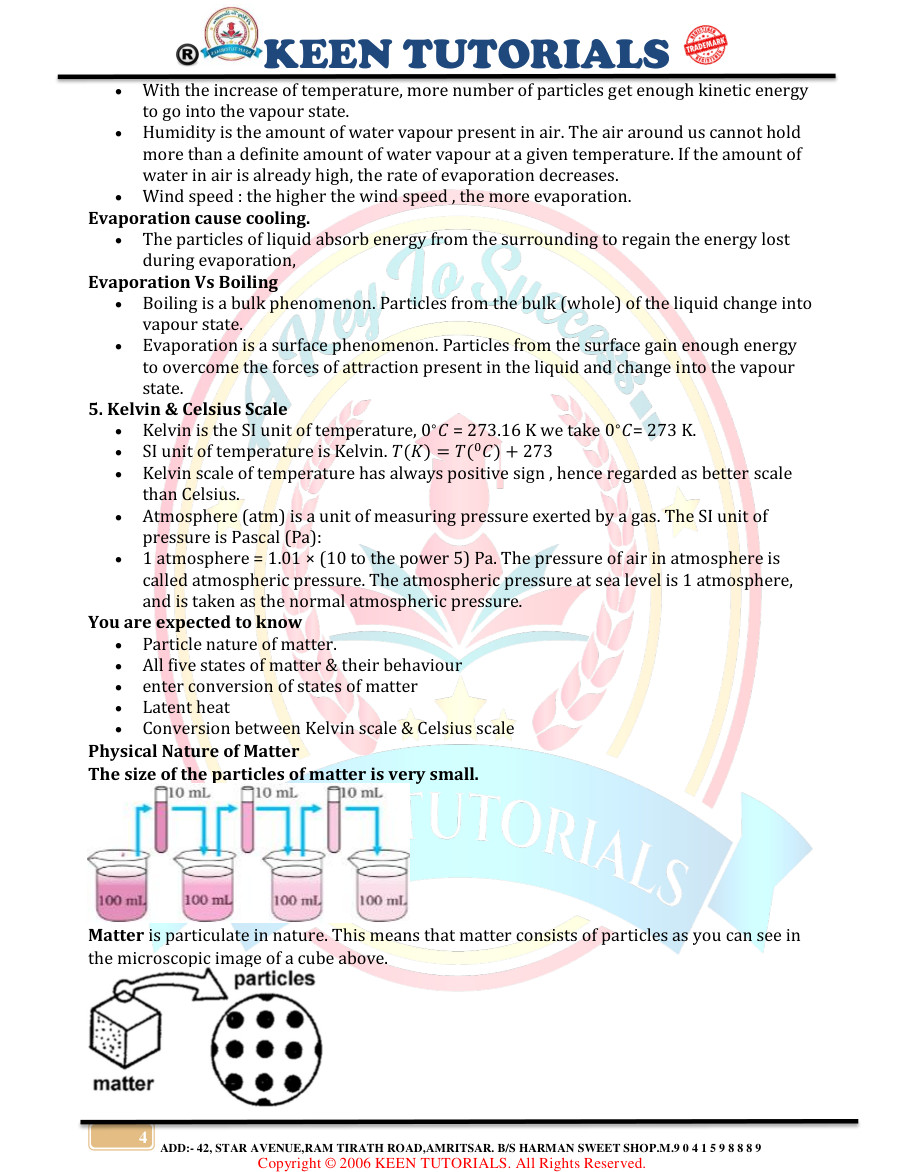 SCIENCE CLASS IX - Notes - LearnPick India
