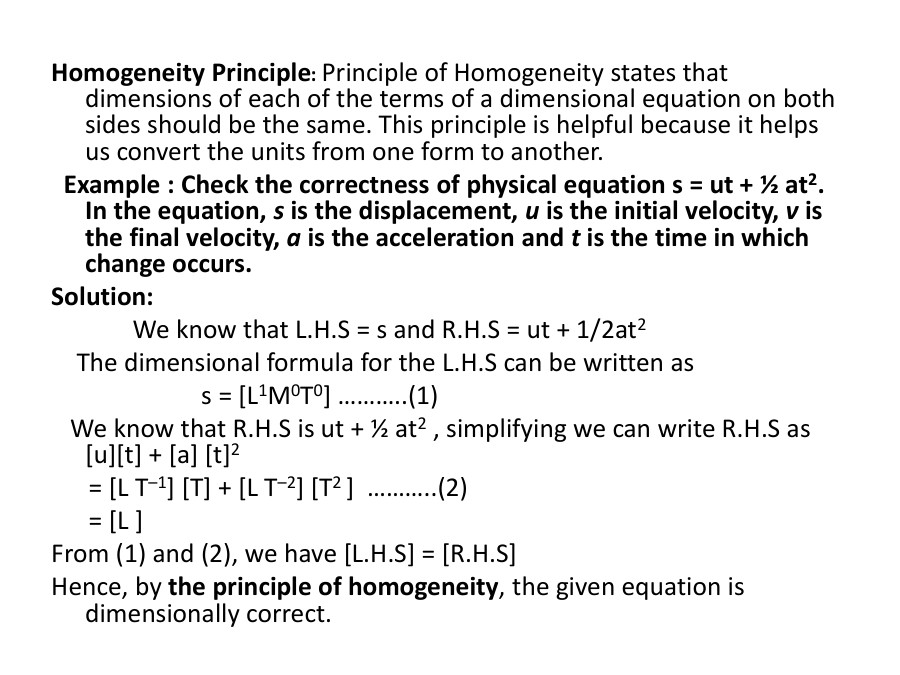 Dimensional Analysis - Notes - LearnPick India