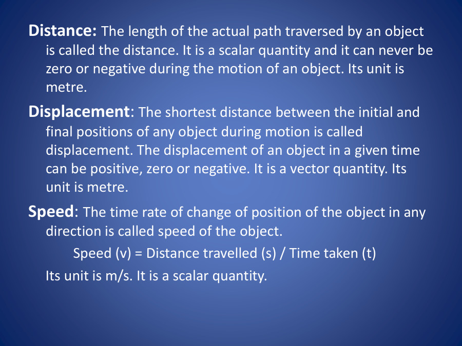 Motion in a straight line - Notes - LearnPick India