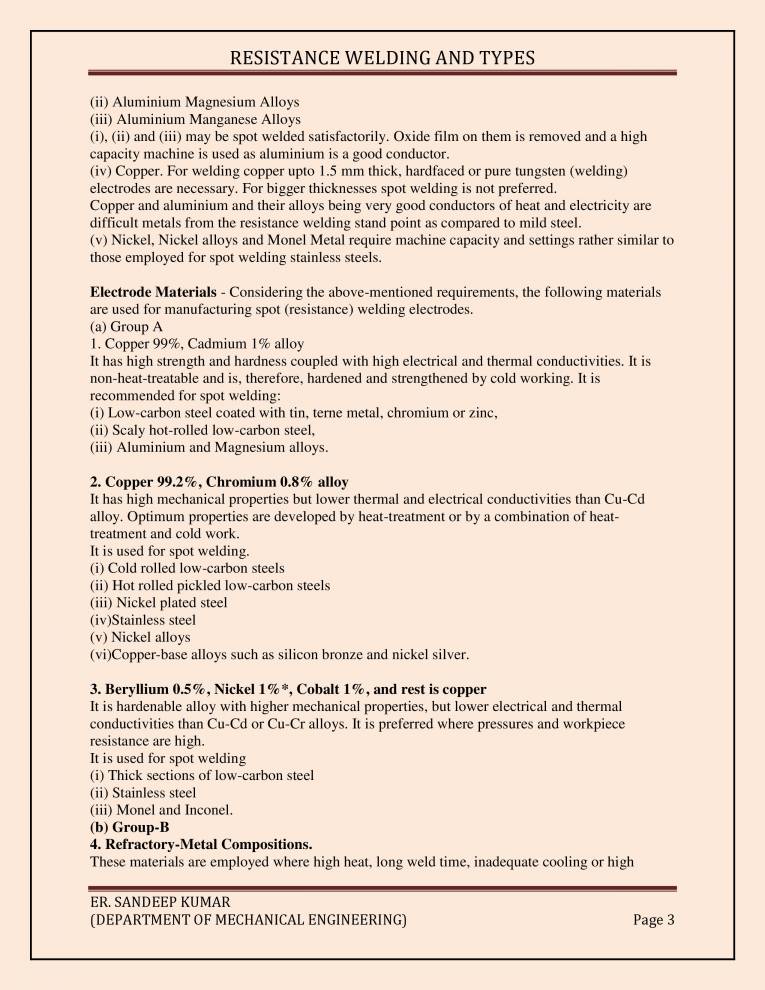 TIG , PAW & Resistance Welding - Notes - LearnPick India