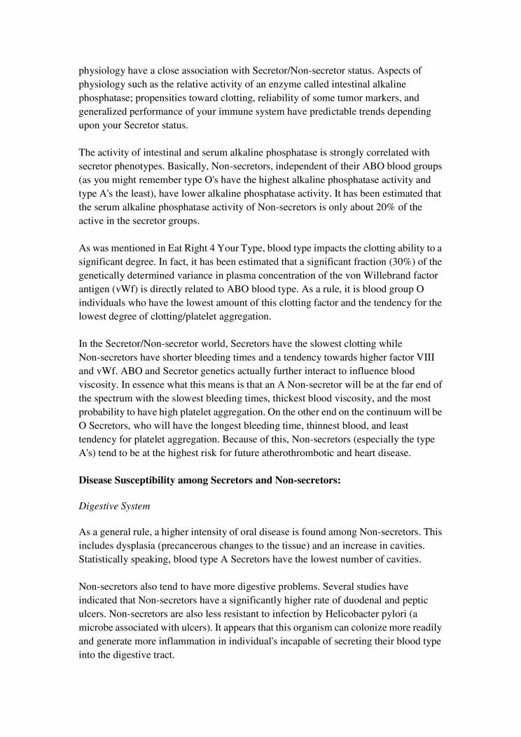 Secretor And Non Secretor Status - Notes - LearnPick India