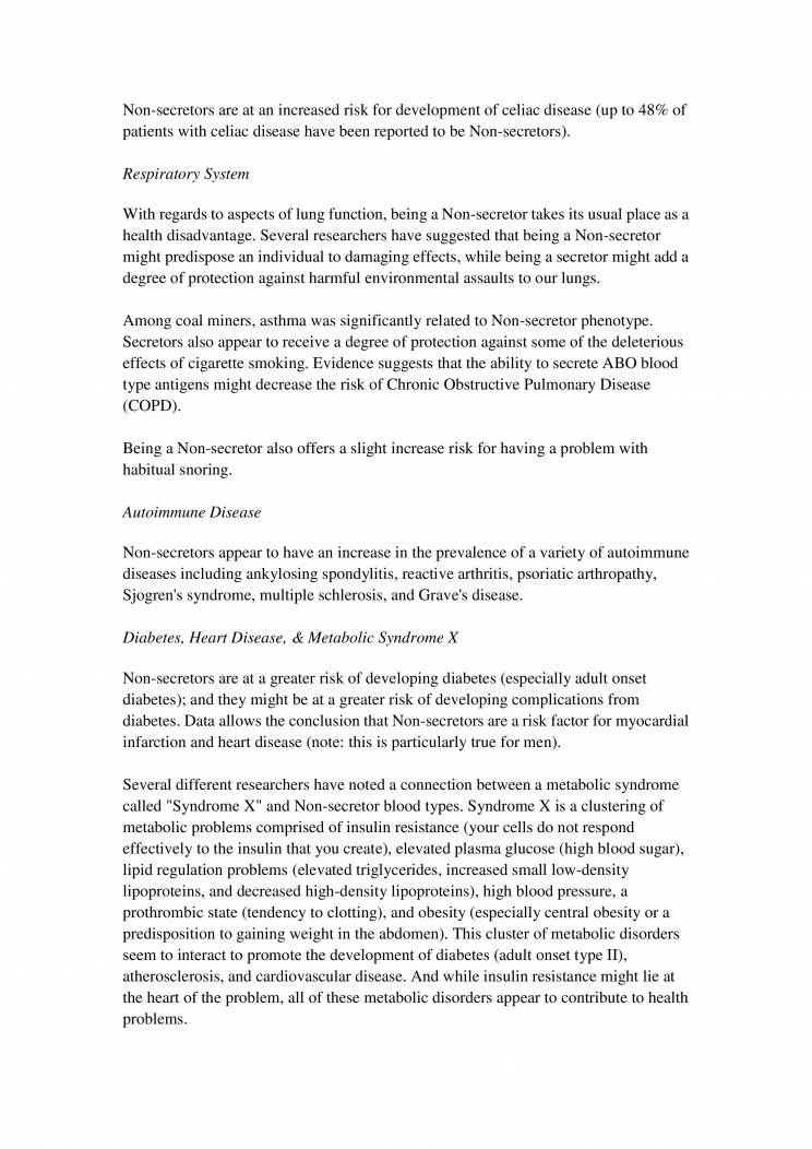 Secretor And Non Secretor Status - Notes - LearnPick India