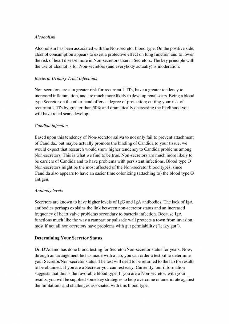 Secretor And Non Secretor Status - Notes - LearnPick India