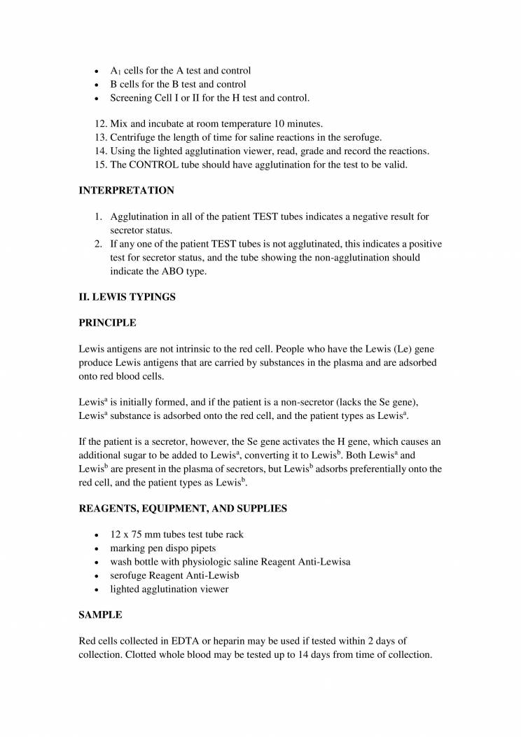 Secretor And Non Secretor Status - Notes - LearnPick India