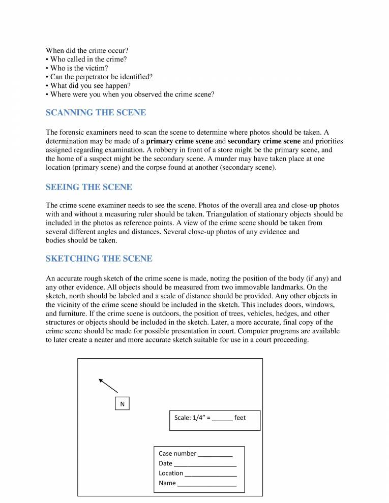 Crime Scene Investigation - Notes - LearnPick India